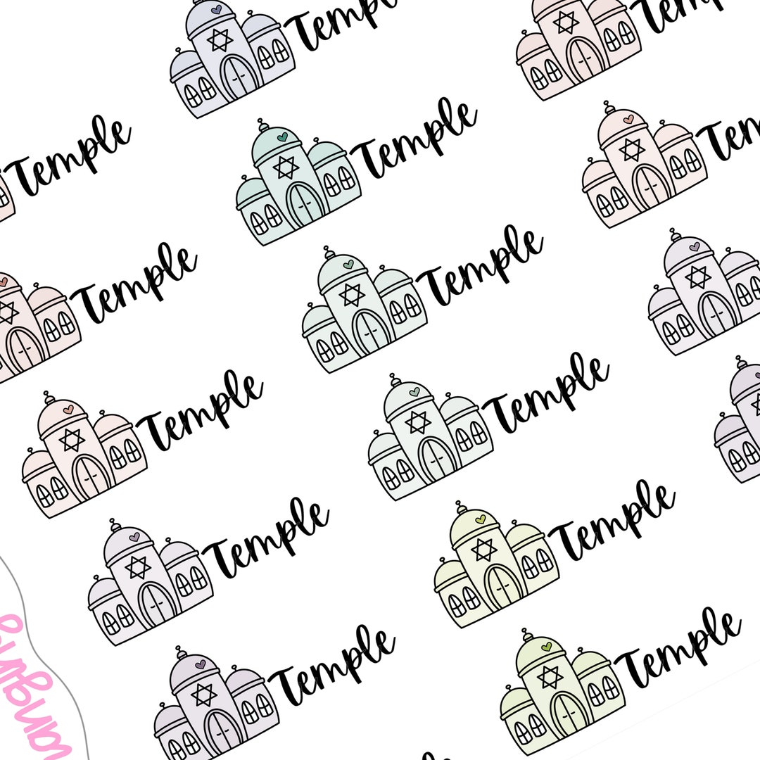 Temple Text Icon Planner Stickers for Plum Paper Planner - Large - A5 ...