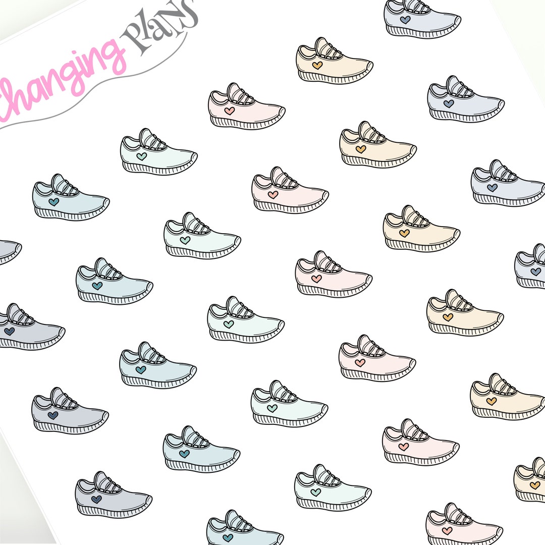 Sneaker Icon Planner Stickers for Plum Paper Planner - Running ...