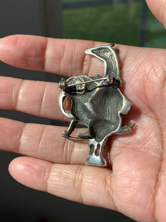 Vintage Sterling Silver Noah’s Arc Pin Brooch 19.67 G… - Gem