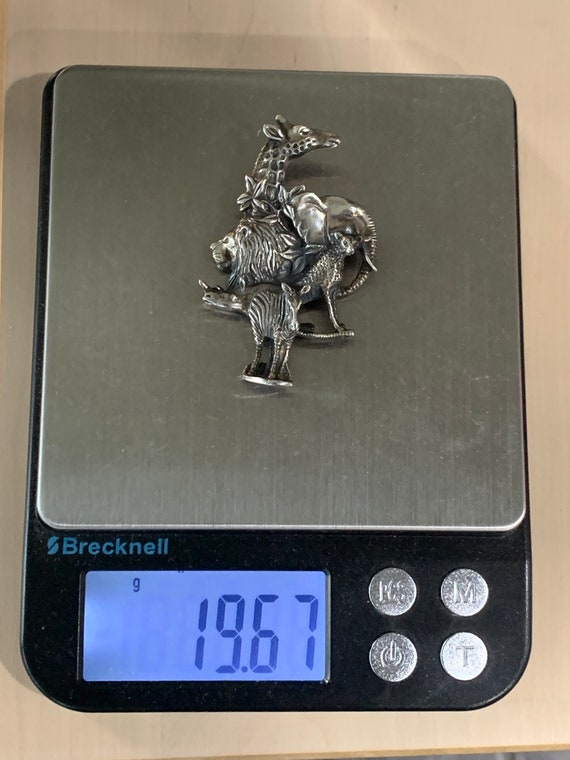 Vintage Sterling Silver Noah’s Arc Pin Brooch 19.67 G… - Gem