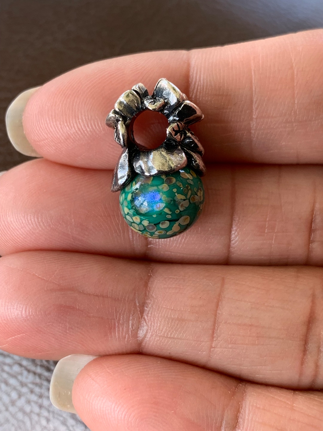 Sterling Trollbeads Forget Me Knot With Bud Bead Charm - Etsy