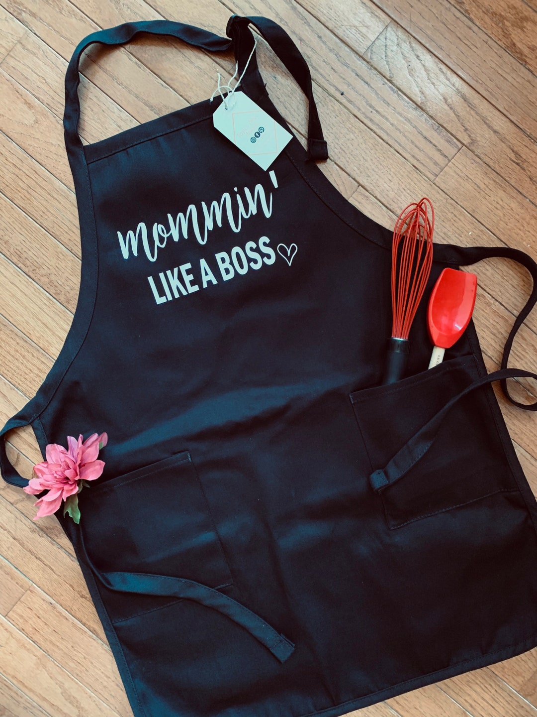 Mommin' Like A Boss Apron. Funny Mother Apron. Cooking Apron. Mother's ...