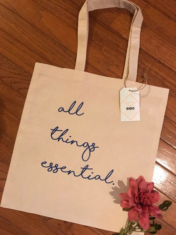 All Things Essential Tote Bag. Shopping Tote Bag. Cute - Etsy
