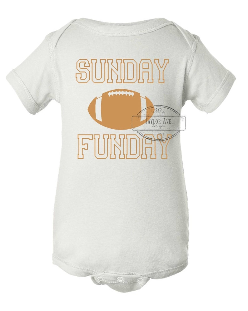 Sunday Funday Football Onesie. Football Fans. Fall/autumn Baby Bodysuit ...