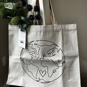 Earth Tote Bag. Love Earth Shopping Tote Bag. Earth Day. Protect Our ...