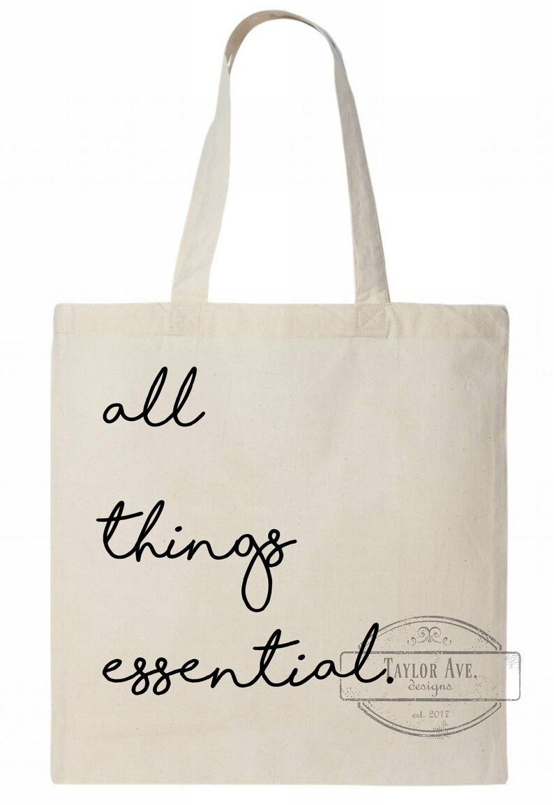 All Things Essential Tote Bag. Shopping Tote Bag. Cute - Etsy