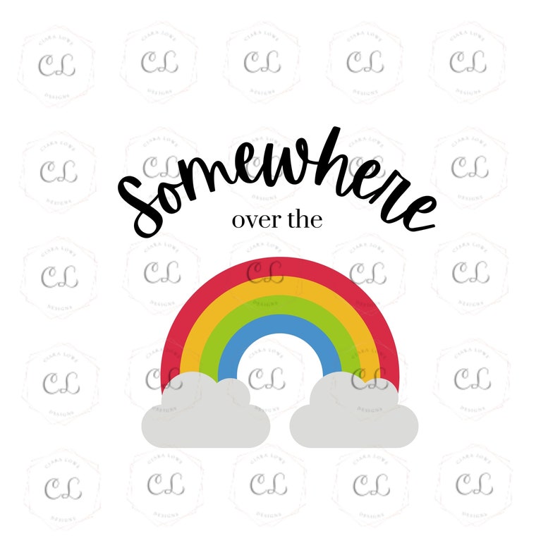 Somewhere SVG Cut File for Cricut Rainbow SVG Cute SVG - Etsy