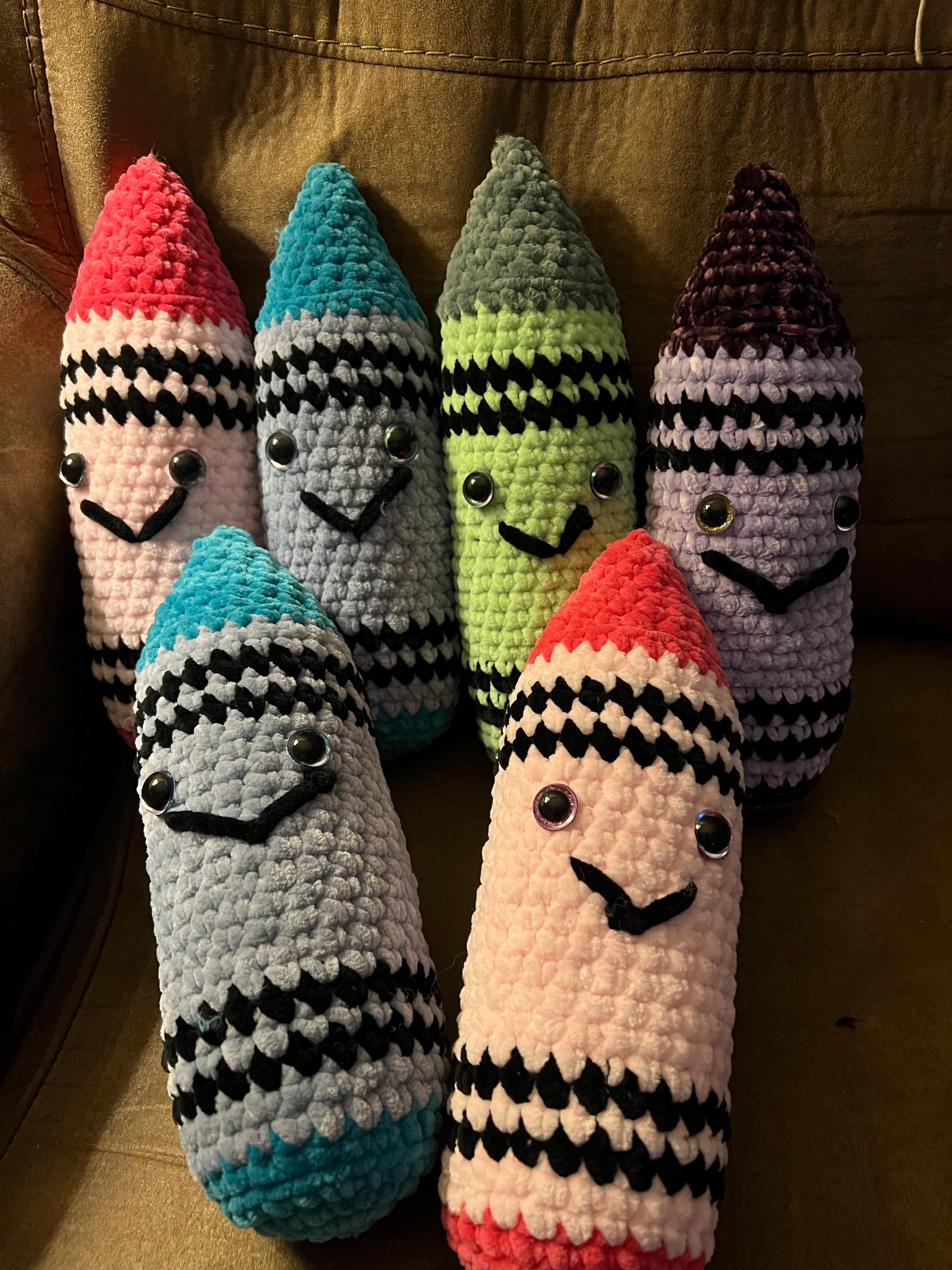 Plush Crayon | Crochet Crayon | Crayon Buddy | Crochet Toy | Crayon Toy ...
