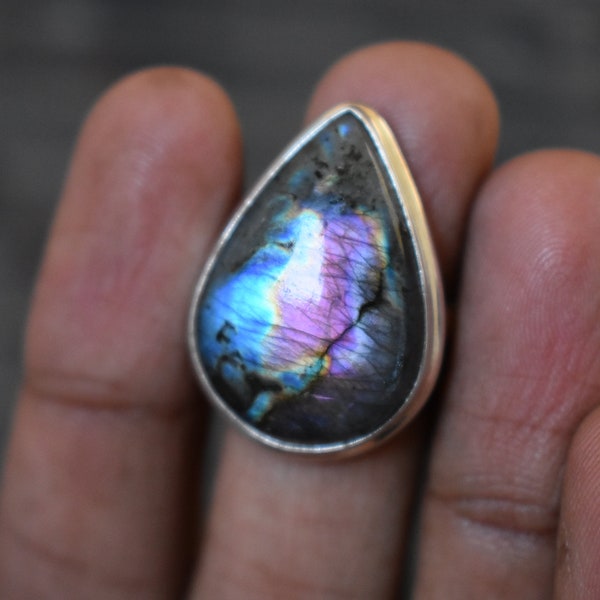 Labradorite Ring - Etsy