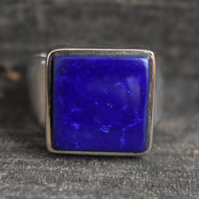 Mens Lapis Ring - Etsy