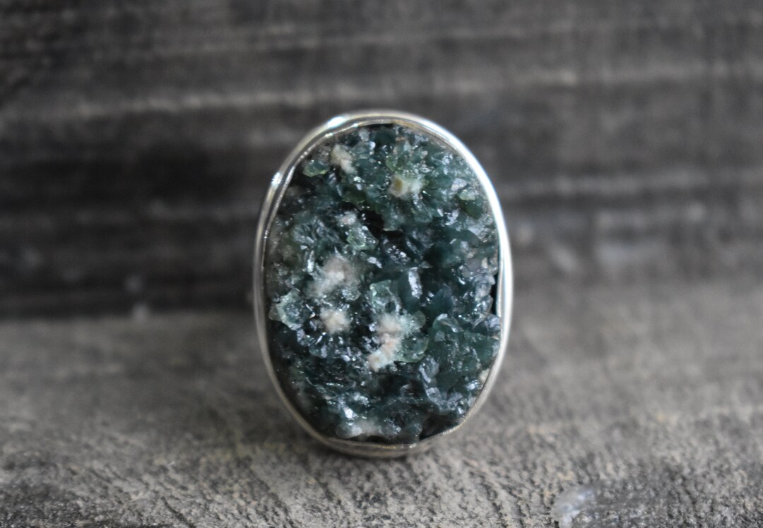 Natural Ocean Jasper Druzy Ring,925 Silver Ring,ocean Jasper Ring ...