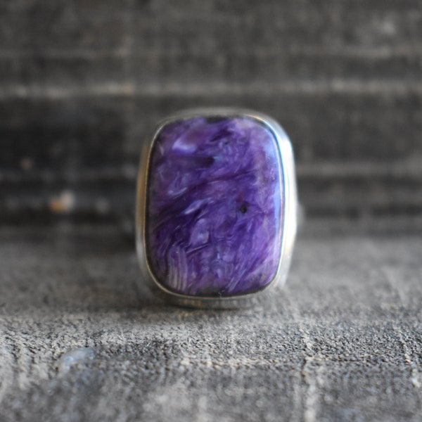 Charoite Ring - Etsy