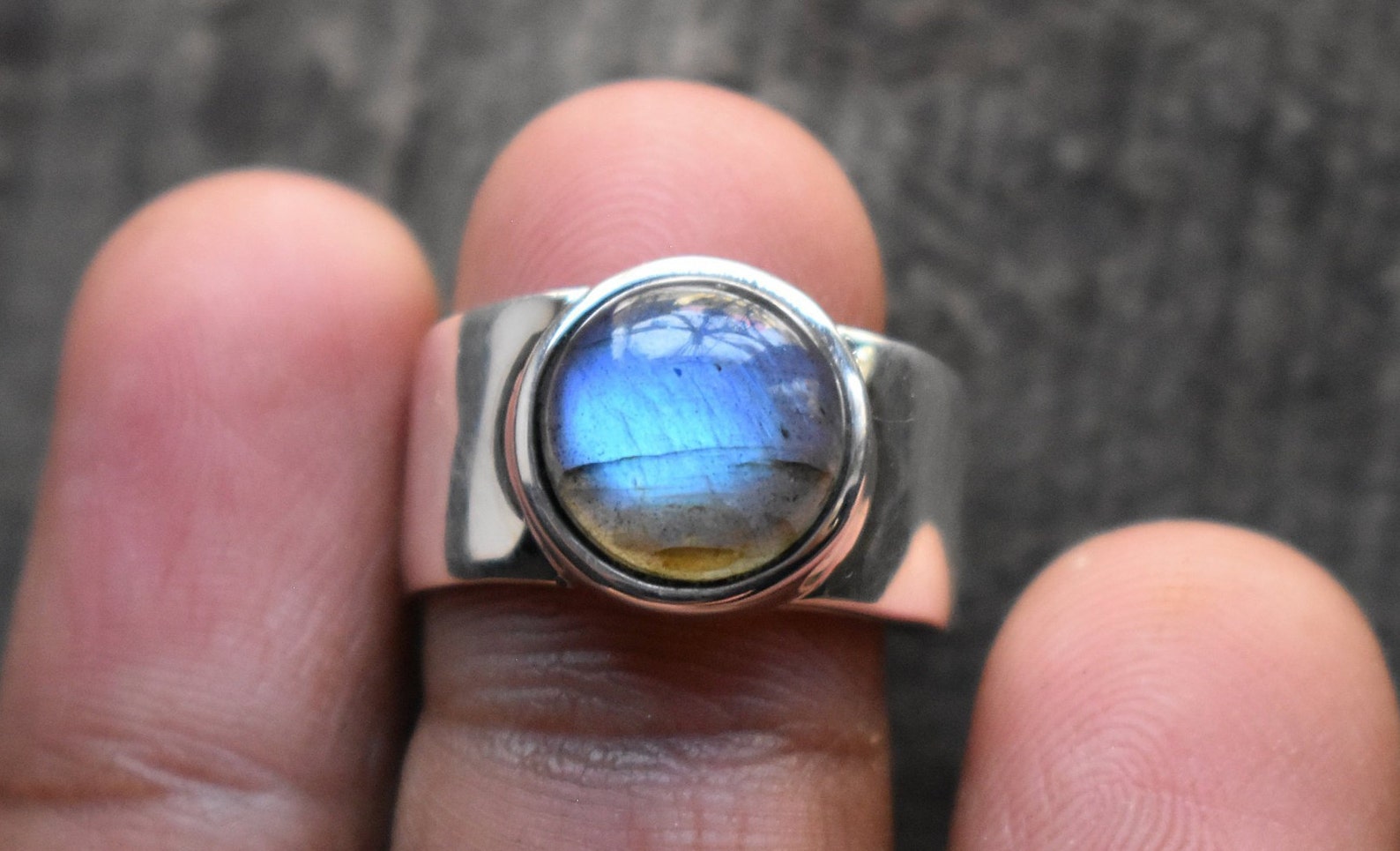 Blue Labradorite Mens Ring925 Silver Ringmens Ringmens - Etsy