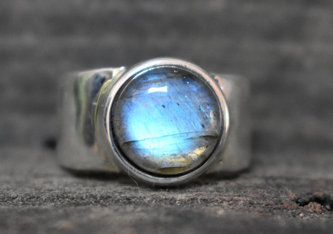 Blue Labradorite Mens Ring,925 Silver Ring,mens Ring,mens Labradorite ...