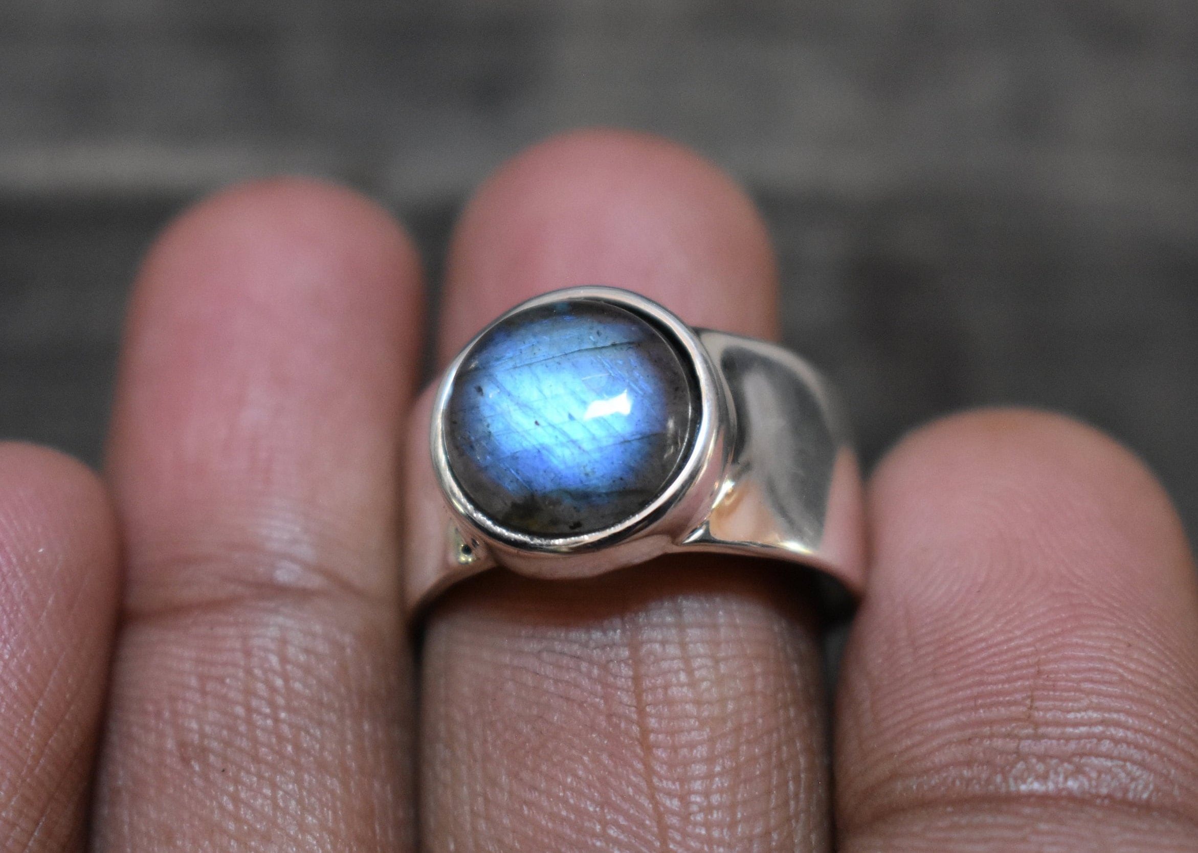 Blue labradorite mens ring925 silver ringmens ringmens | Etsy