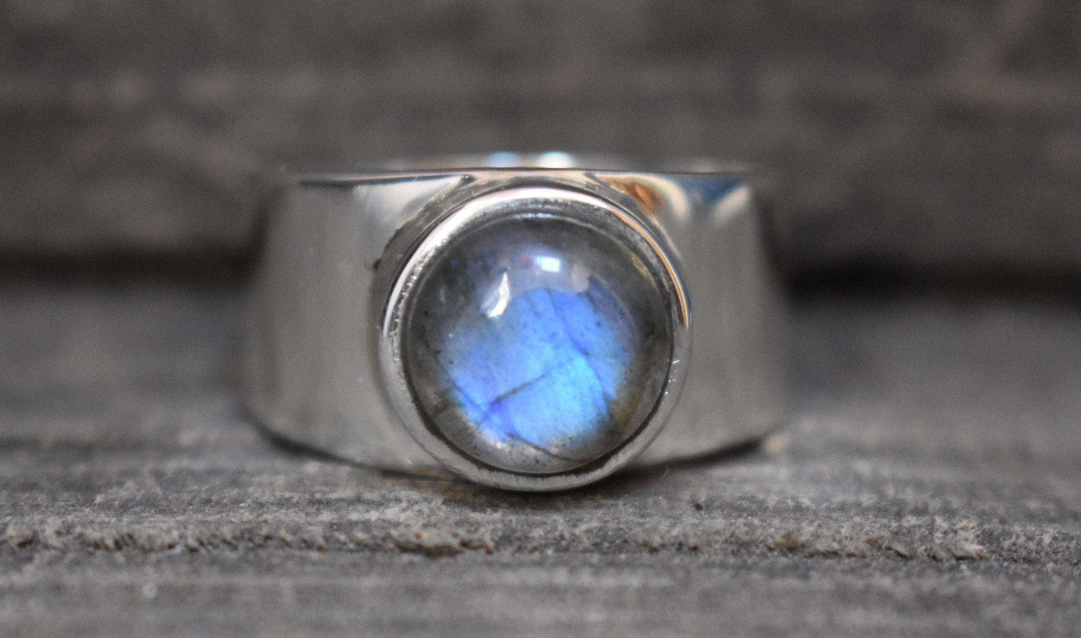 Natural Blue Labradorite Mens Ring925 Silver Ringmens - Etsy
