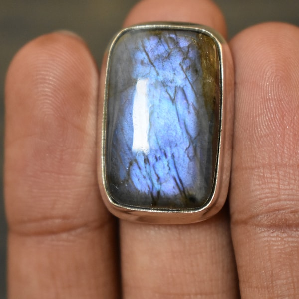 Labradorite Ring - Etsy