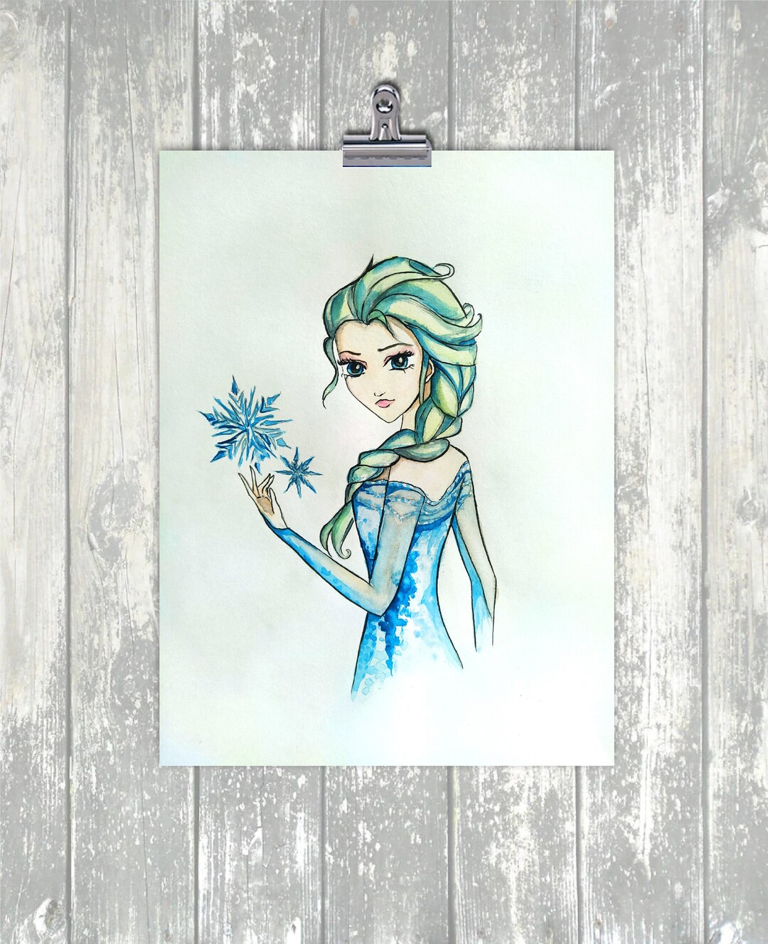 Original Watercolor Elsa / Frozen / Disney Princess / Decoration ...