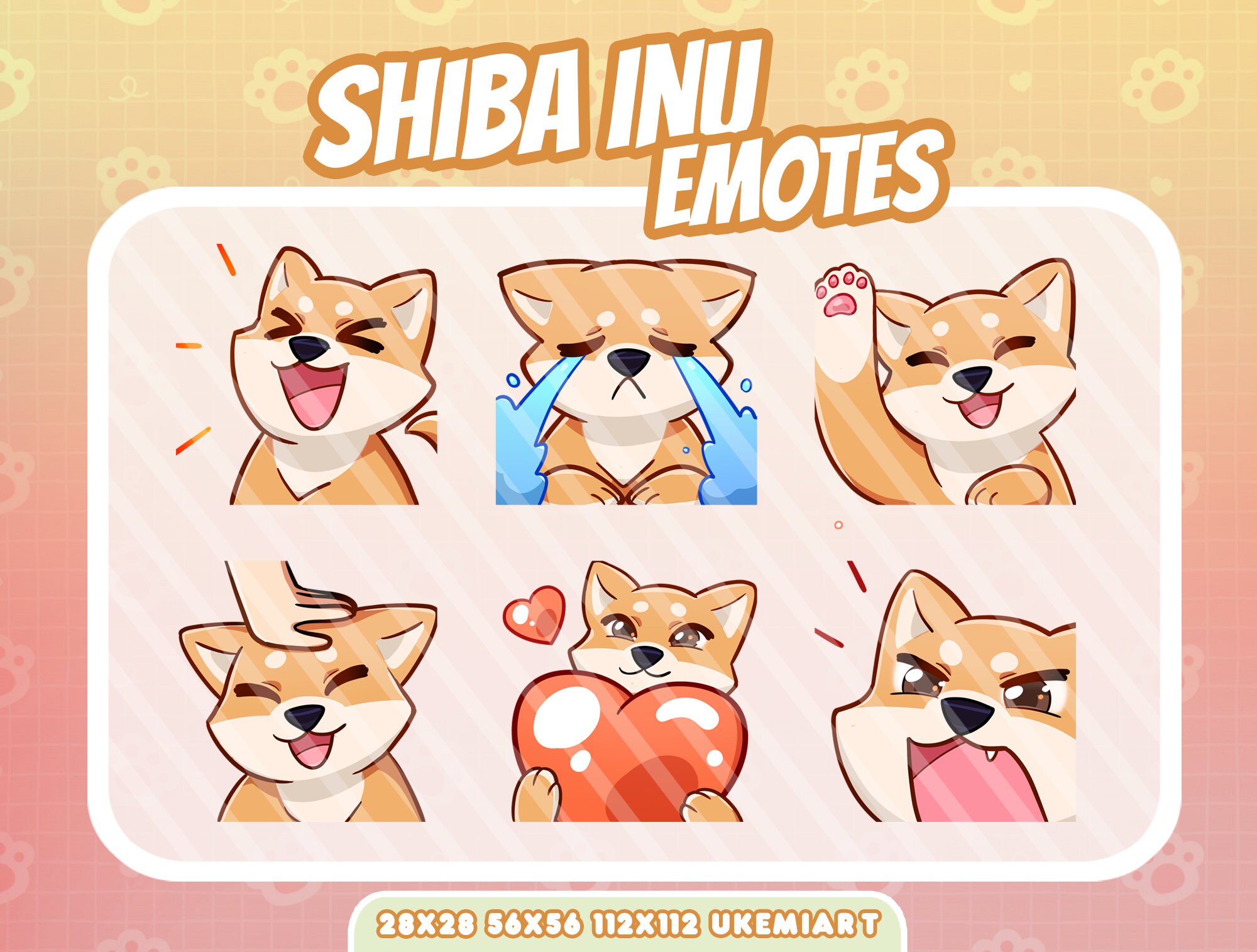 Twitch Shiba Inu Hund Emotes / Süße Chibi Emotes für Streamer | Etsy