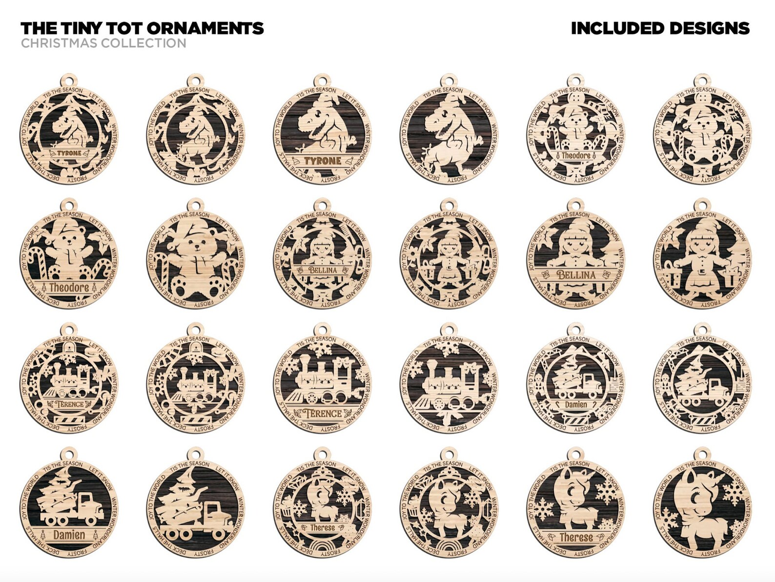 Tiny Tots Christmas Ornament/kids Ornament/custom - Etsy