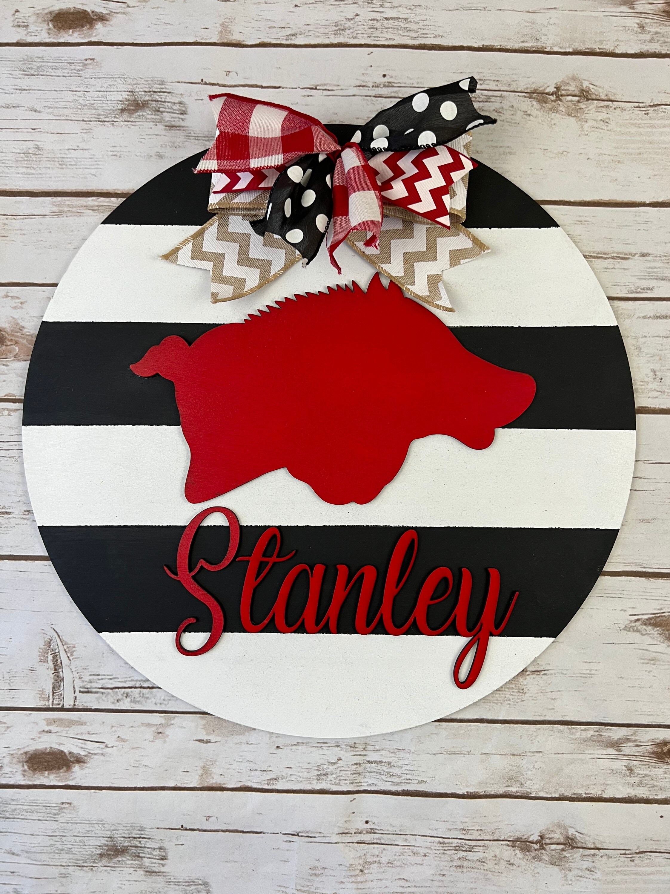 Arkansas Razorbacks Door Hanger Hogs Decor Arkansas Door Sign ...