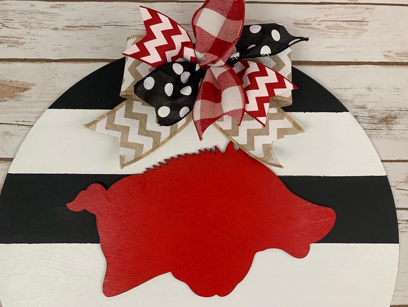 Arkansas Razorbacks Door Hanger Hogs Decor Arkansas Door Sign ...