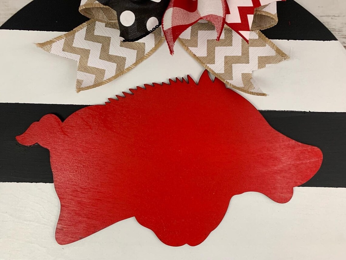 Arkansas Razorbacks Door Hanger Hogs Decor Arkansas Door Sign ...