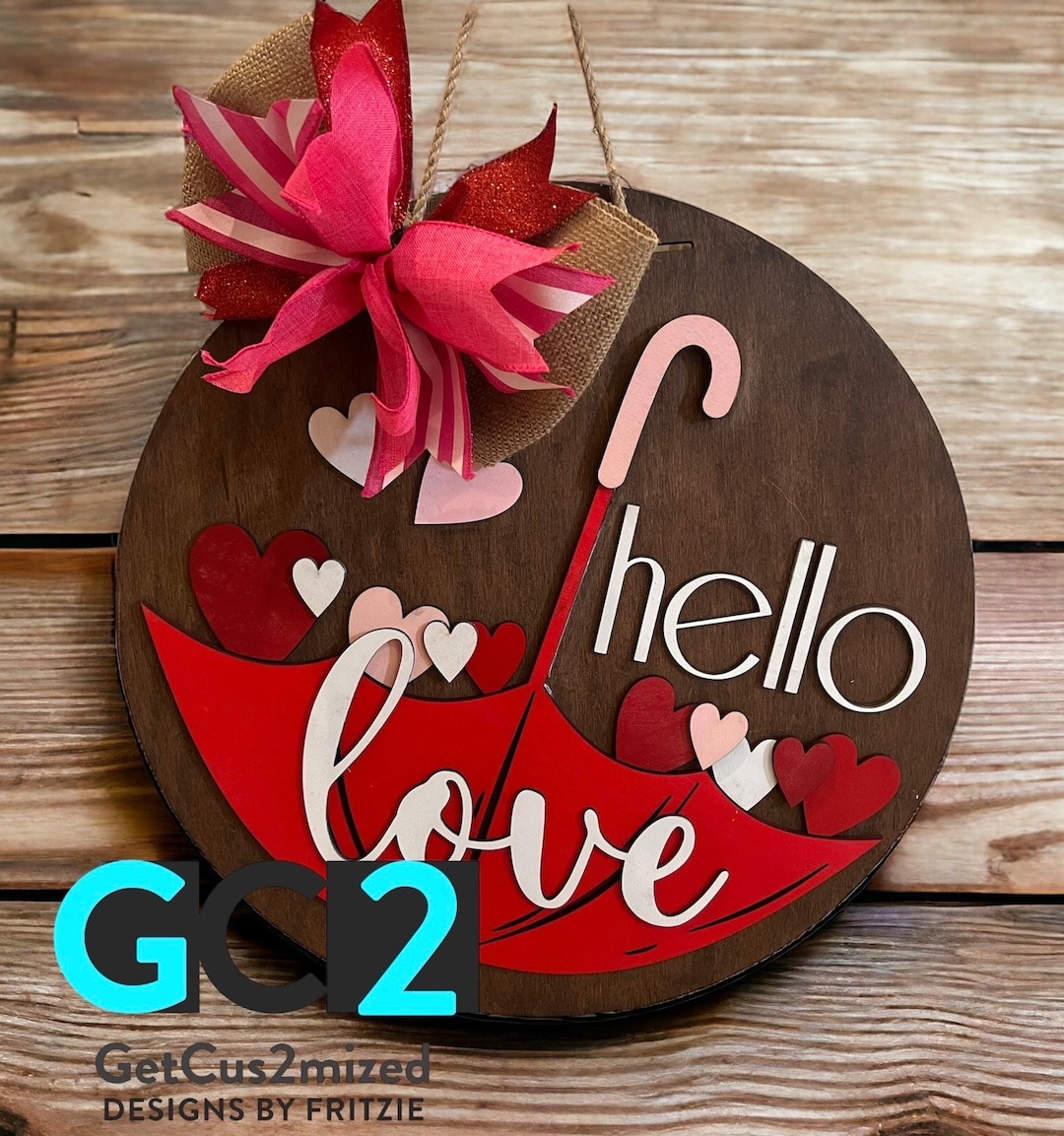 Valentines Door Hanger, Happy Valentine's Day, Valentines Wreath ...