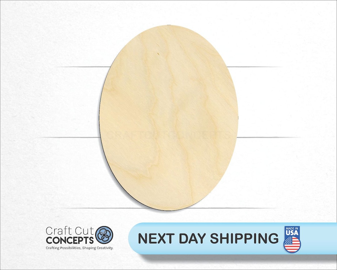 Oval - Laser Cut Unfinished Wood Cutout Craft Shapes - Etsy