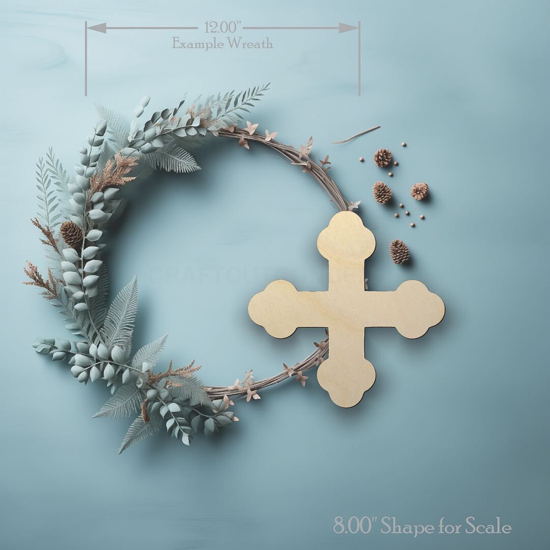 Bottony Cross - Laser Cut Unfinished Wood Cutout Craft Shapes - Etsy