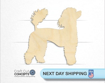 Poodle Dog Laser Cut Out Unfinished Wood Shape Craft Supply DOG49 - Etsy