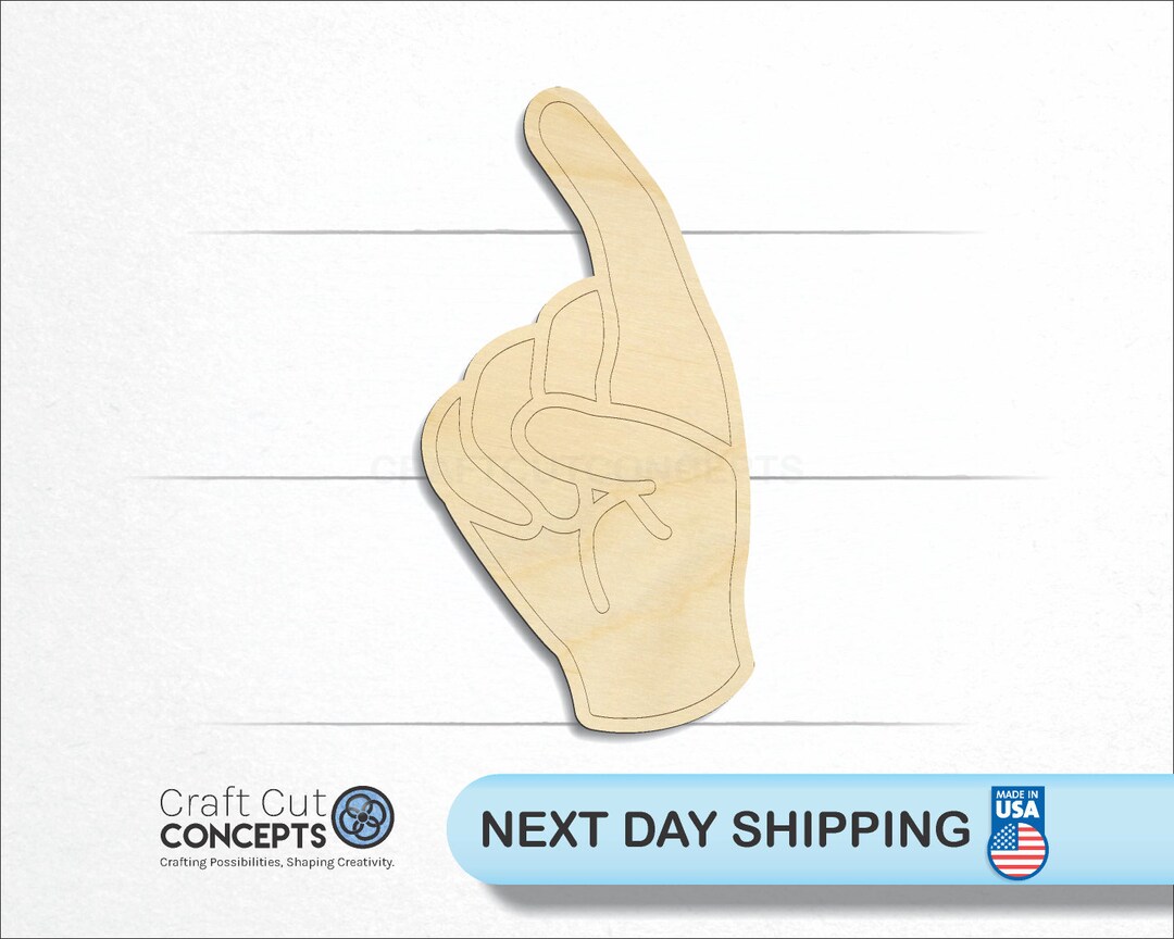 Letter Z Sign Language ASL Cutout - Laser Cut Unfinished Wood Shapes ...