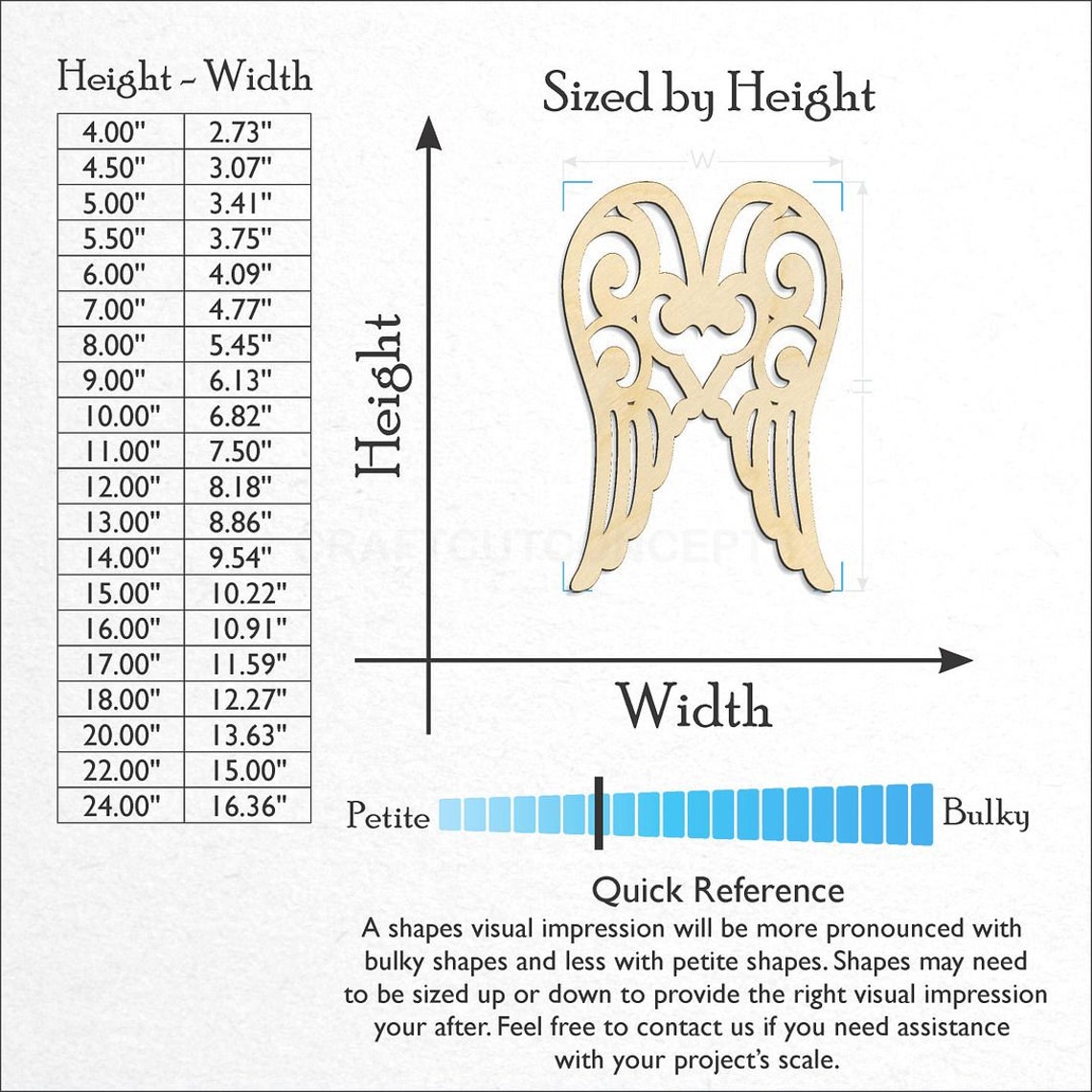 Filigree Angel Wings - Laser Cut Unfinished Wood Cutout Craft Shapes - Etsy
