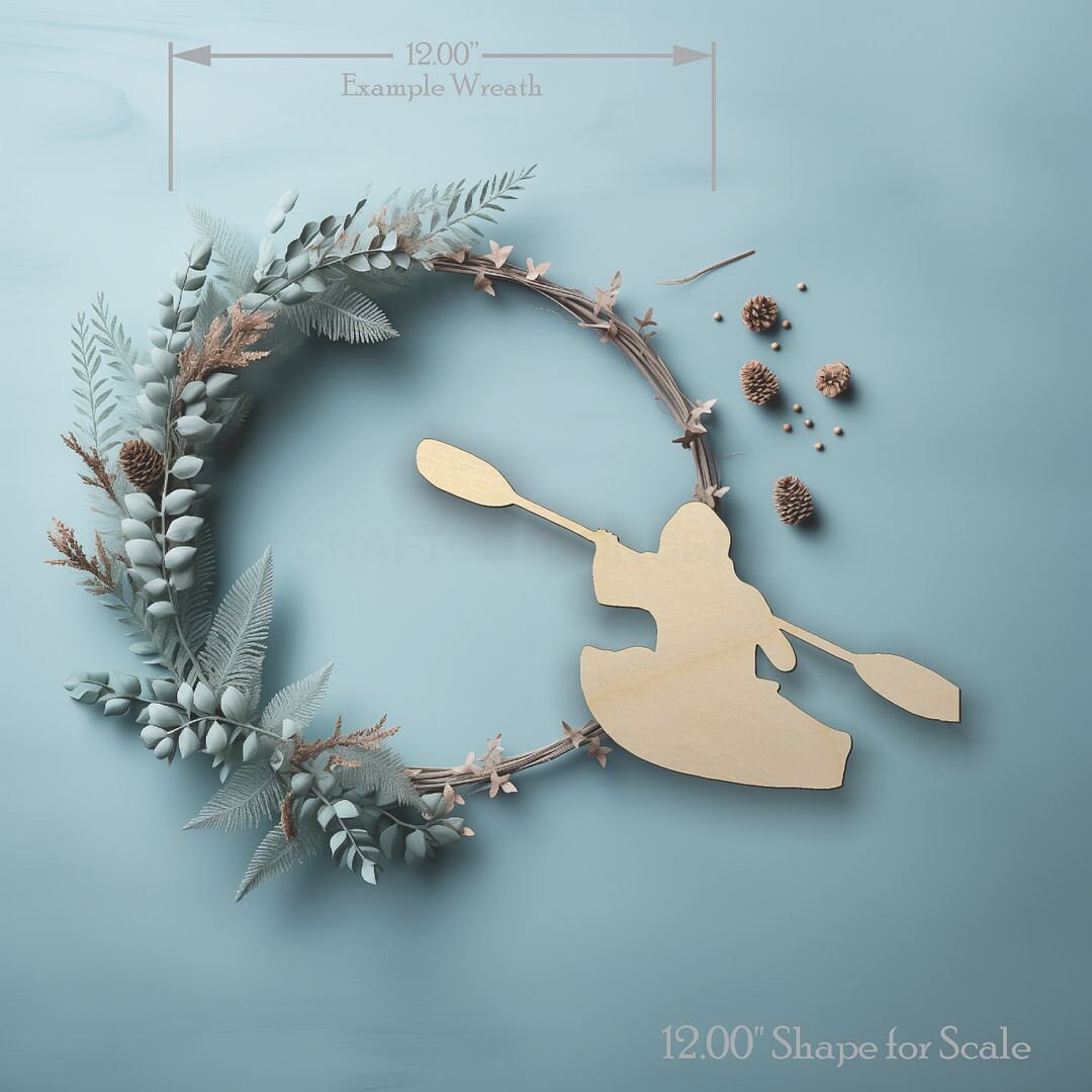 Person Kayaking - Laser Cut Unfinished Wood Cutout Craft Shapes - Etsy