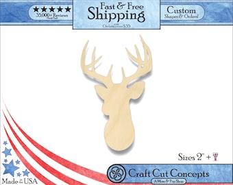 Deer Laser Cut Out Unfinished Wood Shape Craft Supply DER16 - Etsy