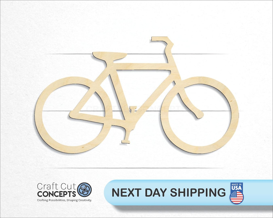 Bicycle - Laser Cut Unfinished Wood Cutout Craft Shapes - Etsy