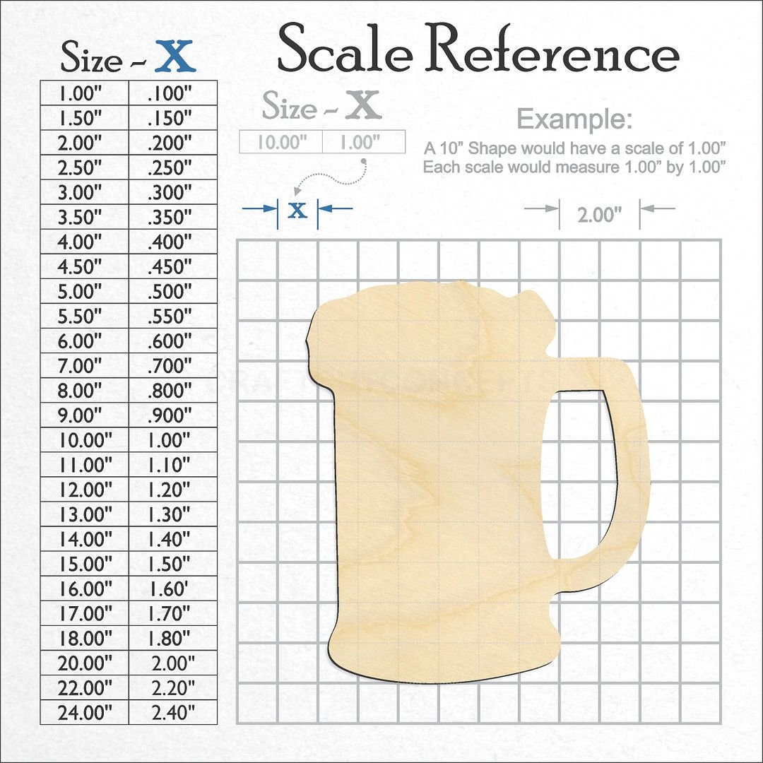 Beer Mug - Laser Cut Unfinished Wood Cutout Craft Shapes - Etsy