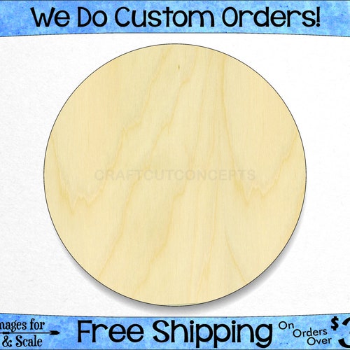 Circle Shape Laser Cut Unfinished Wood Cutout Shapes - Etsy