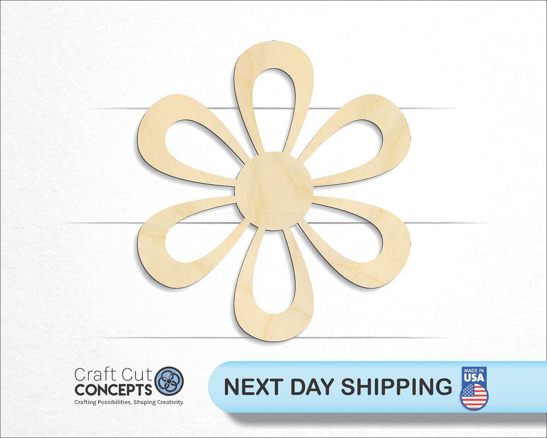 Daisy Flower - Laser Cut Unfinished Wood Cutout Craft Shape - Etsy
