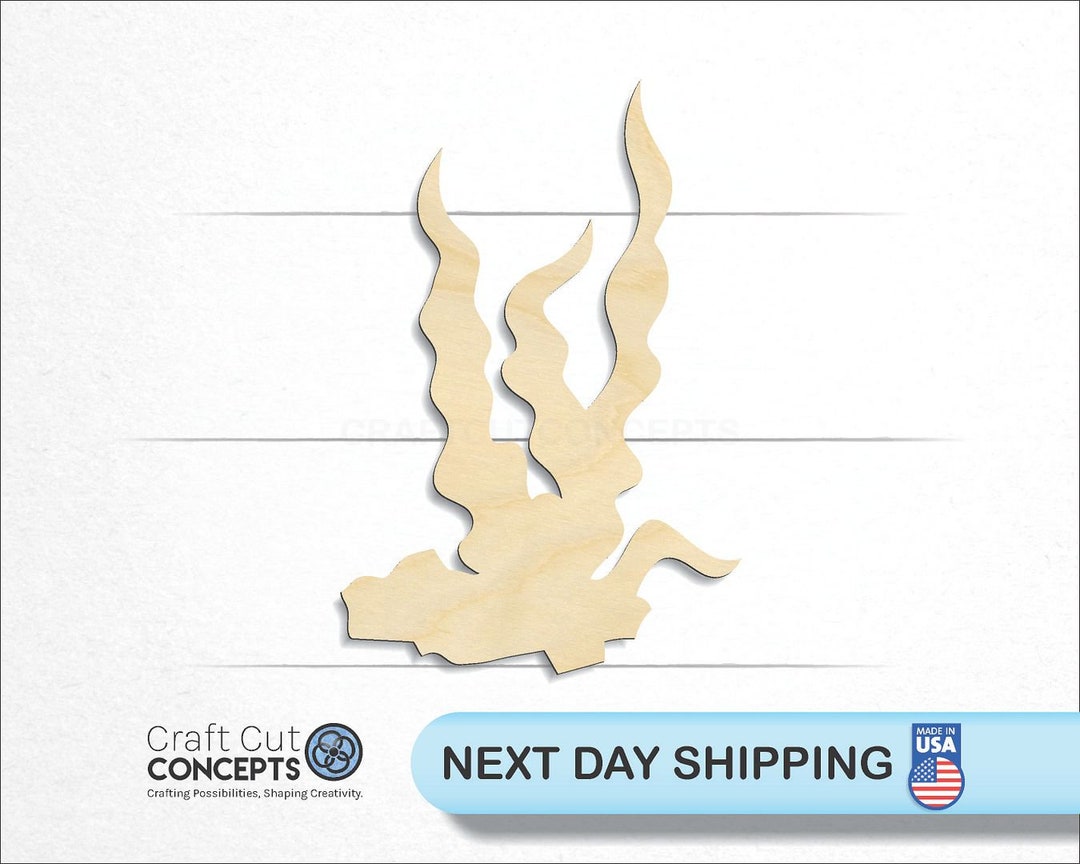Seaweed Underwater - Laser Cut Unfinished Wood Cutout Craft Shapes - Etsy