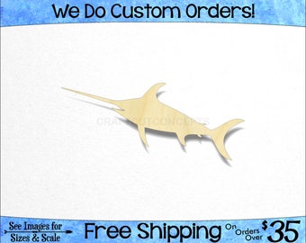Sailfish Shape Laser Cut Unfinished Wood Cutout Shapes - Etsy