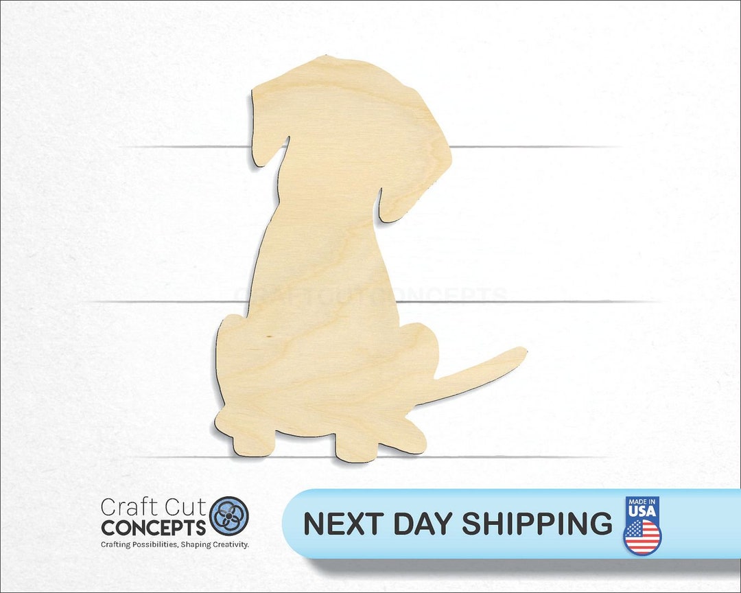 Baby Puppy Dog - Laser Cut Unfinished Wood Cutout Craft Shapes - Etsy