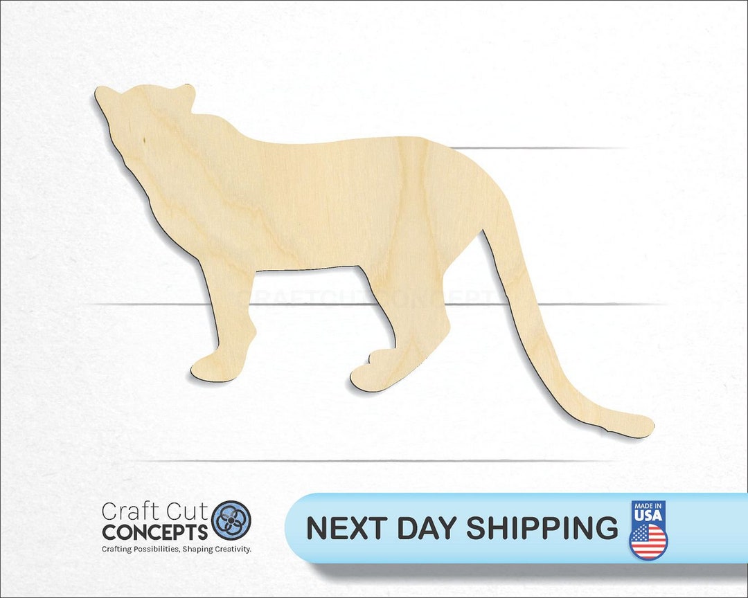 Leopard - Laser Cut Unfinished Wood Cutout Craft Shapes - Etsy