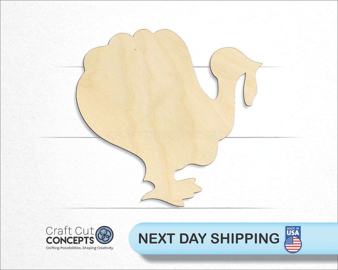 Cute Turkey - Laser Cut Unfinished Wood Cutout Craft Shapes - Etsy