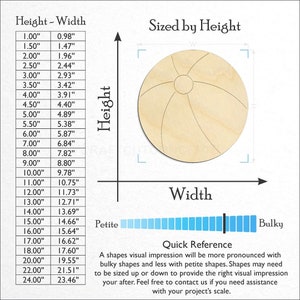 Beach Ball - Laser Cut Unfinished Wood Cutout Craft Shapes - Etsy