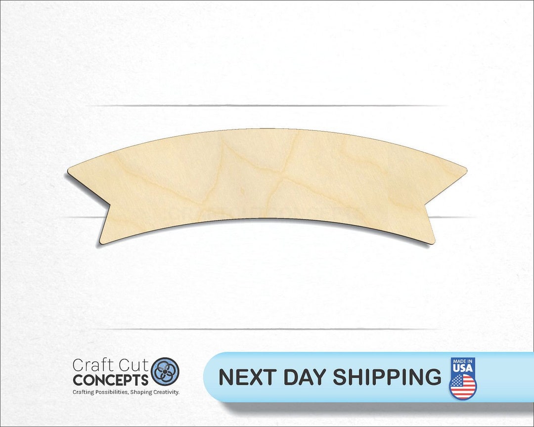 Curved Sign - Laser Cut Unfinished Wood Cutout Craft Shapes - Etsy