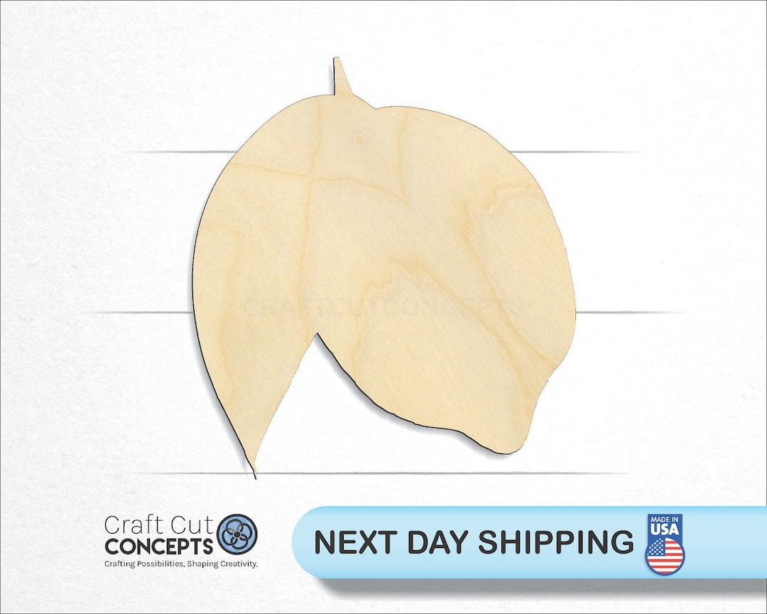 Lemon With Leaf - Laser Cut Unfinished Wood Cutout Craft Shapes - Etsy