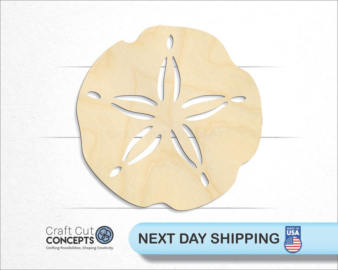 Sand Dollar - Laser Cut Unfinished Wood Cutout Craft Shapes - Etsy