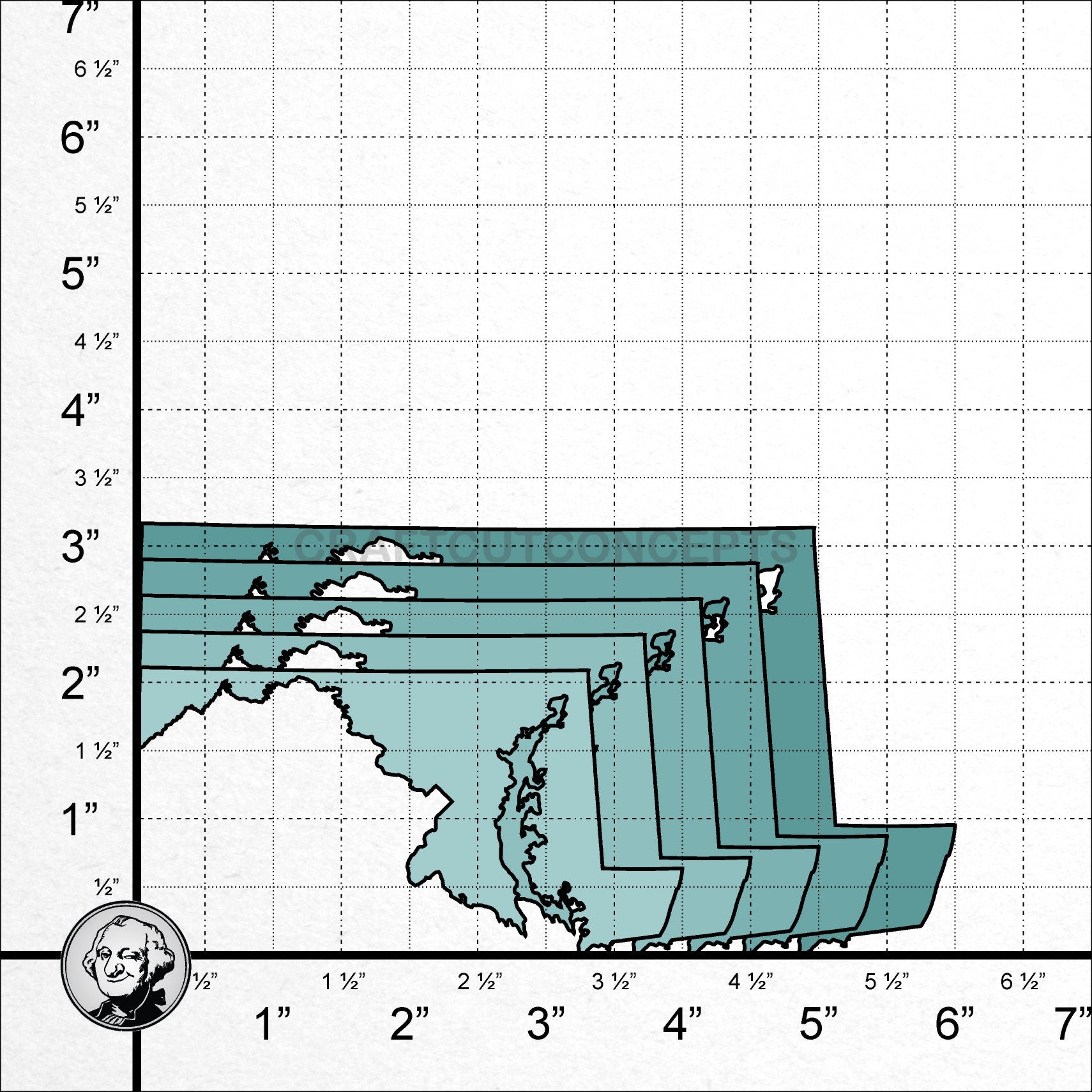 Maryland MD High Definition Borders State Cutout Large & - Etsy