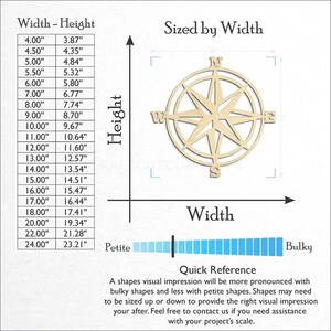 Compass Rose Star - Laser Cut Unfinished Wood Cutout Craft Shapes - Etsy